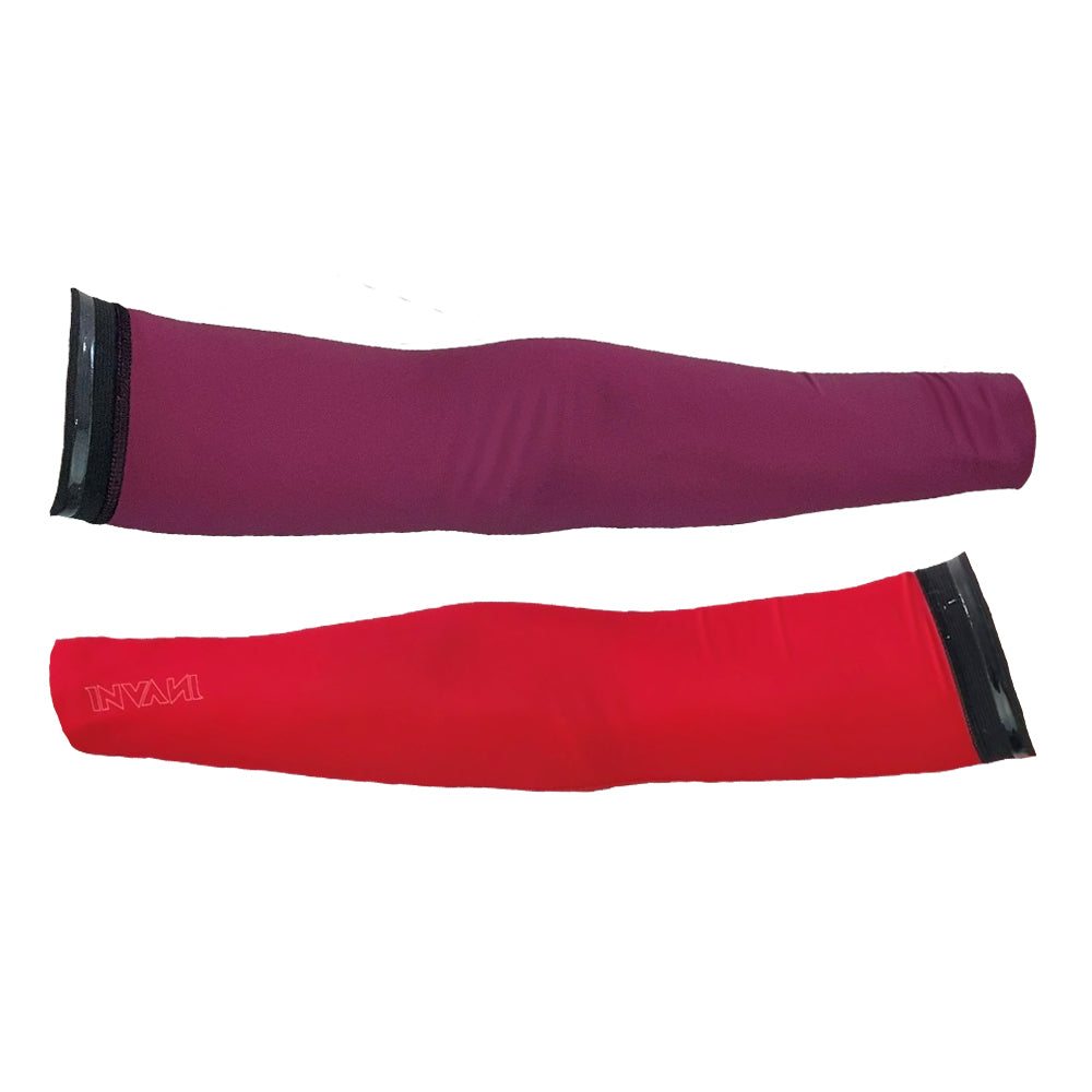 Red / Burgundy Men's reversible cycling arm warmers – INVANI Cycling ...